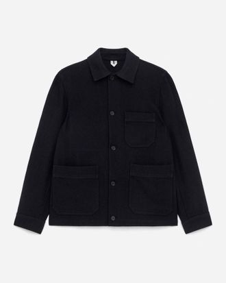 Arket Overshirt Aus Wollmischung -Blau