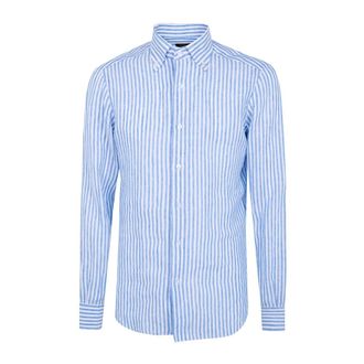 Barba Gestreiftes Hemd mit Button-Down-Kragen - - Shirts - Herren - Blau - L