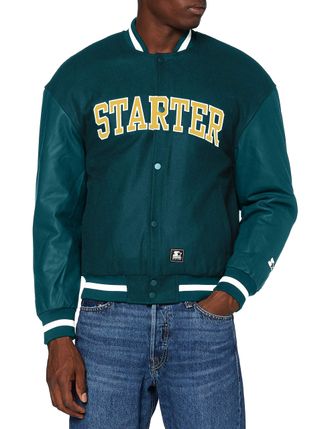Starter Black Label Herren Starter Team Jacket Retro Green, XL
