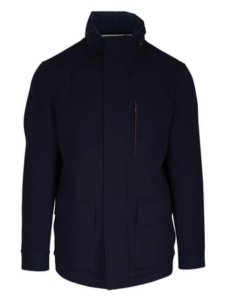 Paul & Shark Kaschmirjacke mit Stehkragen - Blau