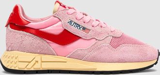 Autry Baskets Reelwind Low Suede Net Pink Cher Flame