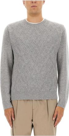 Herno Pullover mit Rautenmuster - - Knitwear - Herren - Grau - 2XL