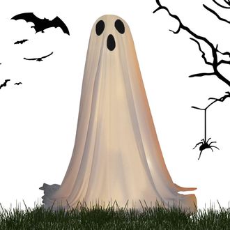 Generic Glühende Ghost Decor - Halloween Outdoor -Requisite, 30-150 cm Teleskop, gruseliger Geisterdekoration | D iy Holiday Party Ornament für Garten, Rasen,