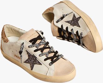 Golden Goose Baskets basses Super Star en cuir m&eacute;lang&eacute;