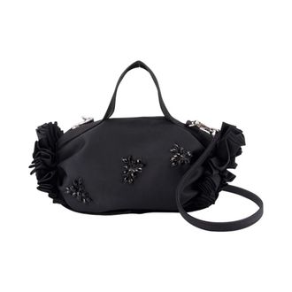 Simone Rocha Verzierter Schleifen-Rosetten-M&uuml;nzbeutel - - Bags - Damen - Schwarzk - ONE SIZE