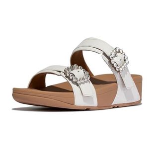 FitFlop FitFlop Lulu Sandales &agrave; enfiler avec boucle en cristal pour femme, Blanc urbain, 38 EU