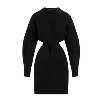 Alexander McQueen Woll-Minikleid - - Dresses - Damen - Schwarzk - XS