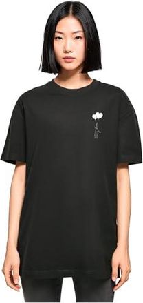 Merchcode Mp0008451-ladies Love in The Air Oversized Boyfriend Tee T-Shirt, Noir, L Femmes