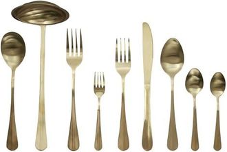 The Home Deco Factory CUBERTERÍA 39 PIEZAS DORADA