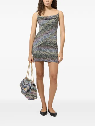 Missoni Womens Mini Dress Multicolour Raschel Knit Viscose