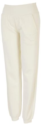 Emporio Armani Damen Fuzzy Fleece Pants with Cuffs Jogginghose, Yogurt, XL
