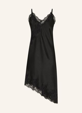 Neo Noir Neo Noir Satinkleid Sorelle Mit Spitze schwarz