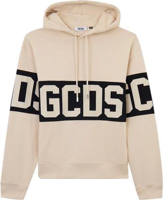GCDS Gcds, Homme, Sweatshirts et sweats &agrave; capuche, Beige, Taille: L Sweat &agrave; capuche