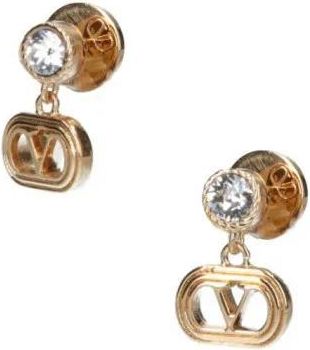 Valentino Garavani Ohrringe - Vlogo Signature Earrings In Gold-Tone Brass - Gr. unisize - in Mehrfarbig - f&uuml;r Damen