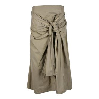 Bottega Veneta Baumwoll Rei&szlig;verschluss Rock - - Skirts - Damen - Beige - XS