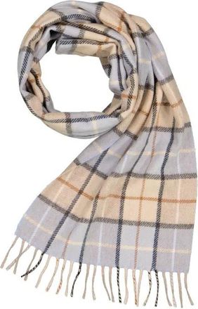 Dante Herren Schal beige Kashmere-Wolle kariert