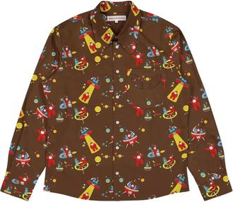 Walter Van Beirendonck chemise en coton - Marron