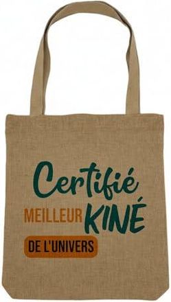 Fabulous Sac Shopping Tote Bag Aspect Lin - Certifi&eacute; meilleur Kin&eacute; de lunivers Docteur Sport Medecin - Sac de Courses Toile Epaisse 360g Beige Naturel Cabas Po