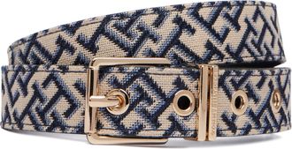 Tommy Hilfiger G&uuml;rtel Tommy Hilfiger Th Square 2.5 Jacquard AW0AW18894 Beige