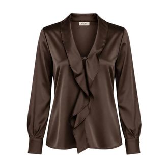 Marella Blouse Emmaggravi - Femme - Blouses et Chemises - Brun - Taille: 38 FR