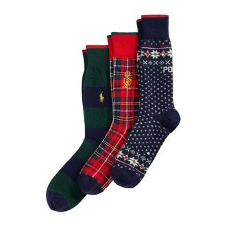 Polo Ralph Lauren Chaussettes en m&eacute;lange de laine (lot de 3) - Homme - Sous-v&ecirc;tements - Multicolore - Taille: ONE Size