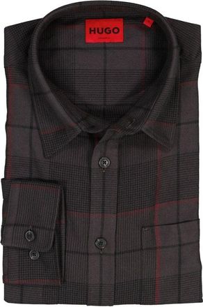 HUGO BOSS Herren Hemd braun Baumwolle