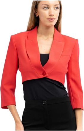 Patrizia Pepe Femme, Vestes, Rouge, Taille: 42 FR Blazers