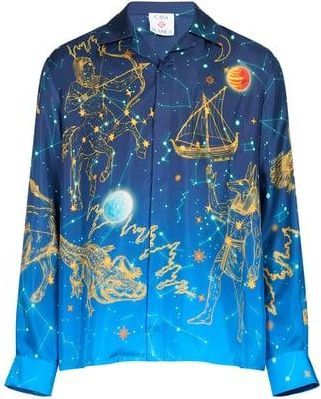 Casablanca Chemise Astroogy &agrave; motif en soie