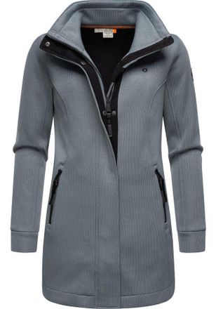 Ragwear Sweatjacke Letrice Bonded Elegante Zip-Jacke mit hohem Kragen in Feinstrickoptik