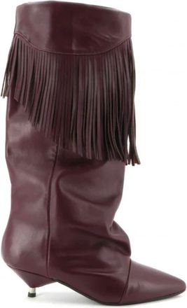 Gisèl moirè Femme, Chaussures, Rouge, Taille: 37 EU Bottes à talons Sara