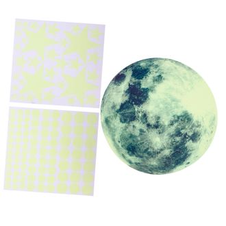 OSALADI 1satz Nachtleuchtende Sticker F&uuml;r Kinderzimmer Gl&uuml;hende Mond Und Sternen-wandtattoos Dekoration F&uuml;r Schlafzimmer Und Spielzimmer Selbstklebend Einfach