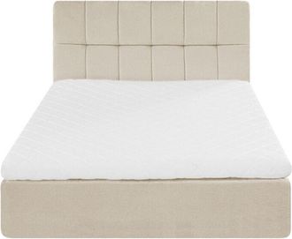 DRAWER Lit complet compress&eacute; boxspring en tissu 160x200cm - Beige - Air Nest