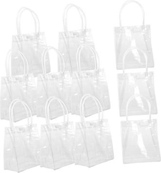Hemobllo 24 pièces Lot de PVC avec Poignée Sacs Fourre-tout et Portables pour et Courses Faciles à Nettoyer Format
