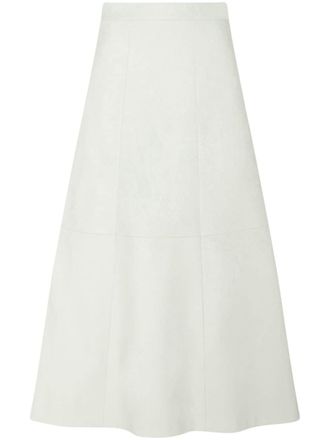 Rosetta Getty jupe en cuir à coupe trapèze - Tons neutres