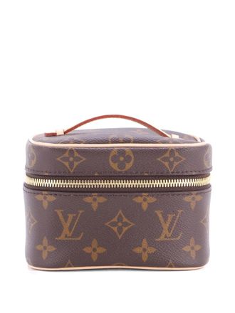 Louis Vuitton mini pochette Nice Vanity Case en toile monogramm&eacute;e - Marron