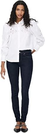 Only ONLBLUSH Mid SK STAYBLUE DNM REA023 Noos Jeans, Dark Blue Denim, XS/30 aux Femmes