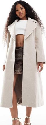 Forever New Formeller Maxi-Wickelmantel in Cremeweiß