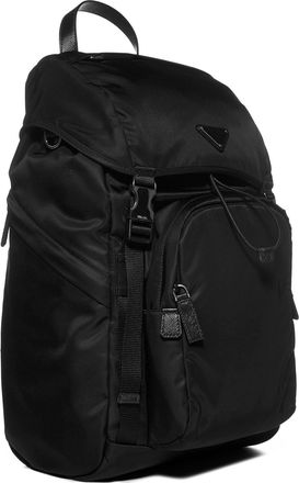 Prada Re-Nylon and Saffiano Leather Backpack - Black