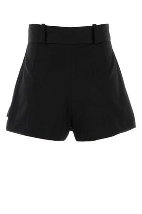 Moncler Womens Black Polyester Blend Shorts 999 Exterior: Cotton