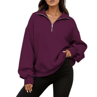 Generic Sweatshirt D&eacute;contract&eacute; Femme Col Rond Pulls Lettre dimpression Sweats Sweatshirts Femmes Haut en Tricot L&eacute;ger Hoodies Sport Tenue Randonn&eacute;e D&eacute;tente