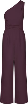 Apart Fashion APART One-Shoulder Overall aus Einer leicht strukturierten Ware, Pflaume, 46