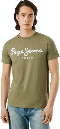 Pepe Jeans London Original Stretch N T-Shirt, Vert (Vert Militaire), M Homme