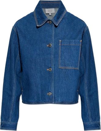 Maison Kitsun&eacute; Femme, Vestes, Bleu, Taille: 42 FR Denim Jacket
