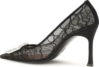 Amina Muaddi Camelia Lace Pumps - Black
