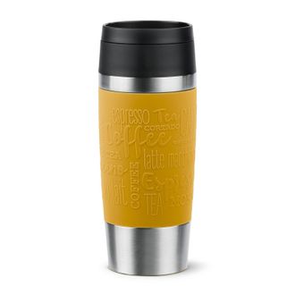 Emsa N20208 Travel Mug Classic Isolierbecher 0,36 Liter | neuer Komfort-Schraubverschluss | Edelstahl | 4h heiß und 8h kalt | 100% dicht | spülmaschinenfes