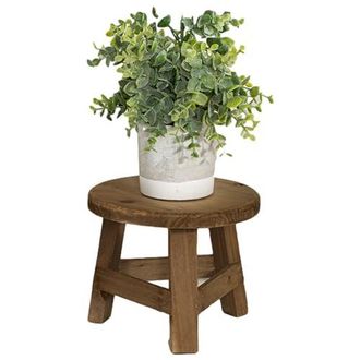 Generic 17,8x17,8x15cm Tabouret Pot Fleur En Bois - Petit Support Rond Pour Pla-ntes, Support De Tabouret Pour Pl-antes, Support Daffichage De Tabourets En Bo