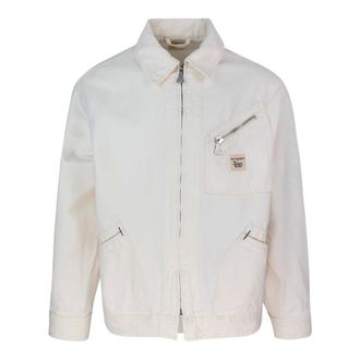Roy Rogers Homme, Vestes, Blanc, Taille: XL Veste de Travail en Toile avec Fermeture &Eacute;clair