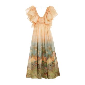 Zimmermann Lyrical Frill Neck Gown - - Dresses - Damen - Mehrfarbig - S