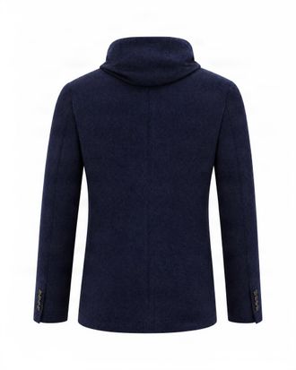 Eleventy Hooded Single-Breasted Blazer - Navy