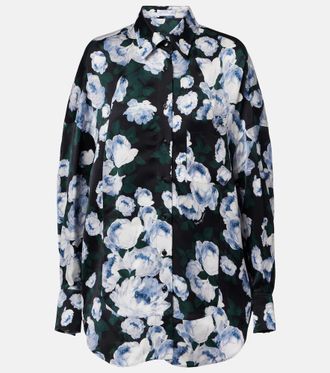 Stella McCartney Blouse en satin &agrave; fleurs